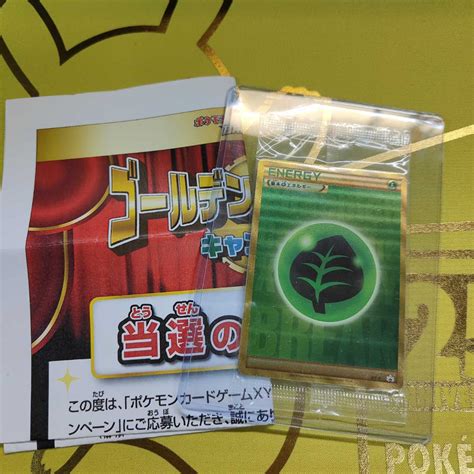 ポケモンカード 基本草エネルギー ゴールデンキャンペーン 3枚セット 当選通知書付きシングルカード｜売買されたオークション情報、yahoo