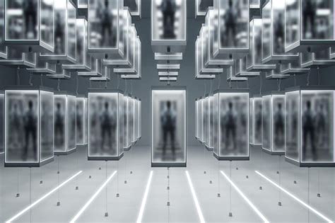 Premium Photo Artificial Intelligence And Bio Tech Concept With Rows