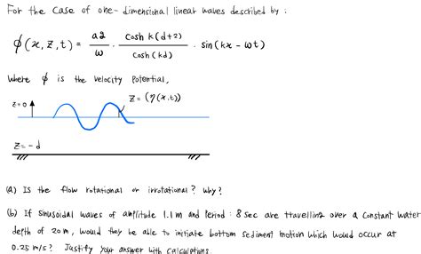 Solved For The Case Of One Dimensional Linear Waves Chegg