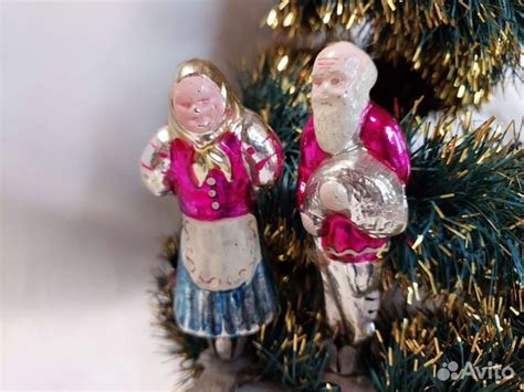Елочные игрушки СССР Старик со старухой купить в Москве Хобби и отдых Авито