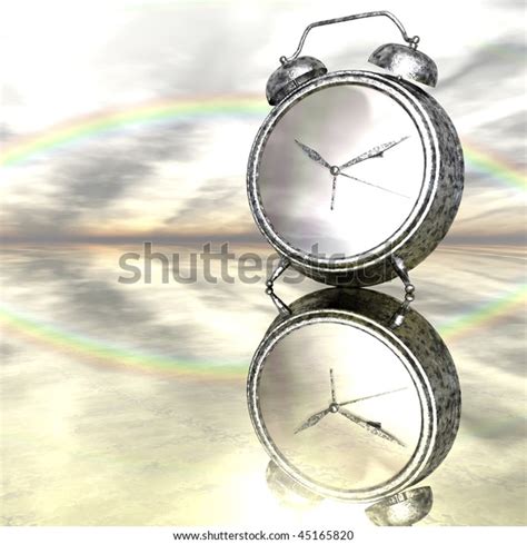 Digital Visualization Clock Stock Illustration 45165820
