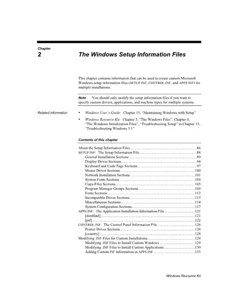 Chapter 2 The Windows Setup Information Files Docslib