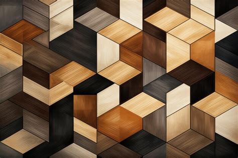 Premium Photo Interlocking Geometric Patterns In Earthy Tones