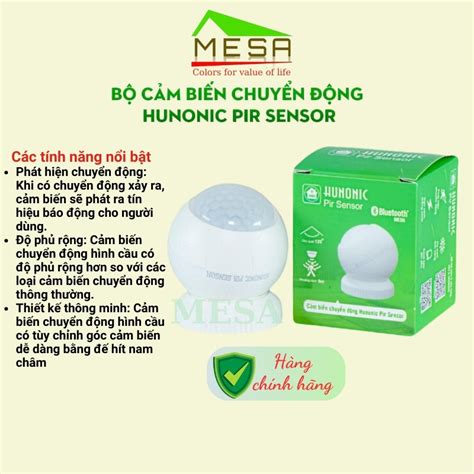 Cảm Biến Chuyển Động Thông Minh Hunonic Pir Sensor Hình Cầu Phát Hiện Chuyển động Độ Phủ Rộng