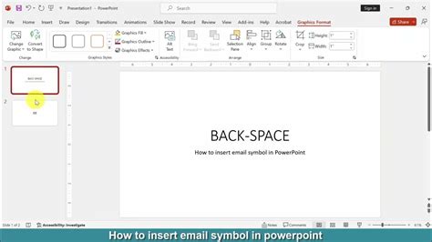 How To Insert Email Symbol In Powerpoint Youtube