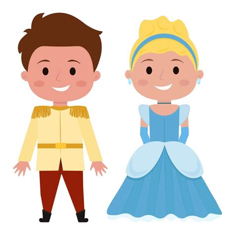 Cute Fairytale Princess Cinderella And Prince 22176662 Vector Art At