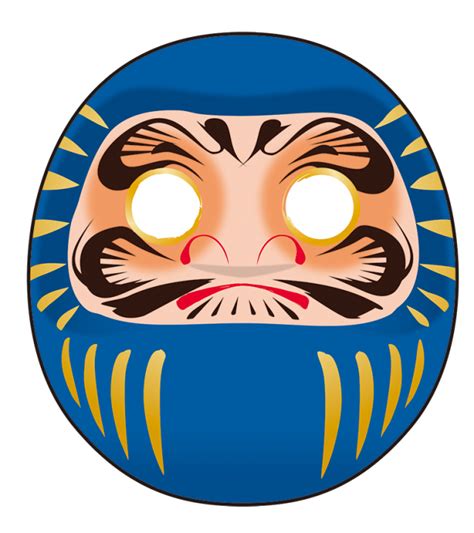 青だるま 無料イラスト素材｜素材ラボ