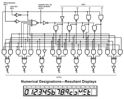 Bcd To 7 Segment Decoder Schematic Segment Decoder Bcd Cd451