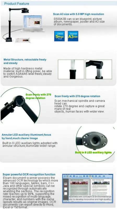 Usb Portable Document Camera Digital Visualizer Projector Buy A3 Usb Document Camera Overhead