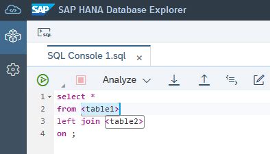 Query With The SQL Console In SAP HANA Database Explorer SAP Tutorials