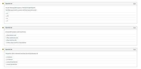 Solved Question Pts Use The Following Dna Sequence Chegg