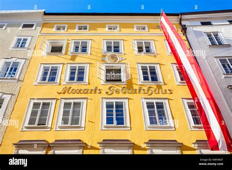Mozarts Birthplace Or Mozarts Geburtshaus Or Hagenauerhaus Was The