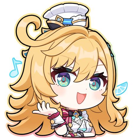 Escoffier Fan Emoji By Range0v0 Hoyoverse Beauty Cafe Facebook