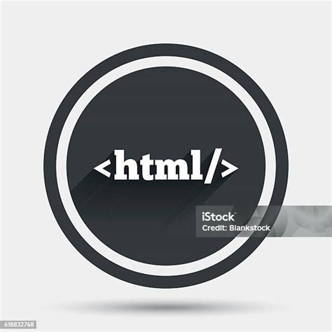 Html 팻말 아이콘크기 표시 언어 기호까지 0명에 대한 스톡 벡터 아트 및 기타 이미지 0명 Html 기하 도형 Istock