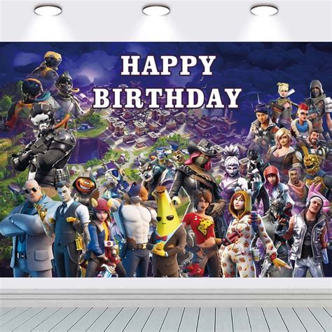 Fortnite Birthday Banner Backdrop Background Taspestry Post Wall Decor