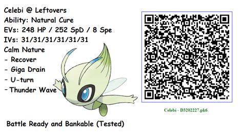 Bankable Battle Ready Celebi R Pokemonqrcodes