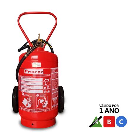 Extintor Pó Químico 80 Bc De 50kg Tipo Carreta Sobre Rodas Promax