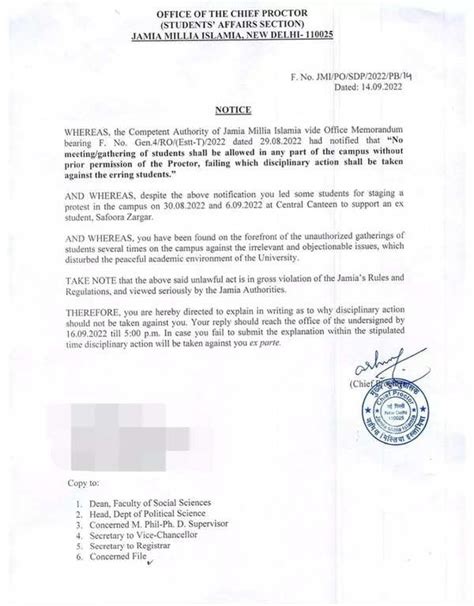 Safoora Jmi Bans Entry Of 3 Ex Students Including Safoora Zargar For