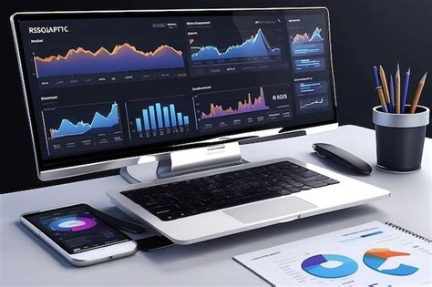 3d Web Ui Interface Data Analytics Seo Optimization Dashboard And