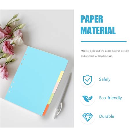 Kesenlong Office Tab Dividers 15pcs Paper Binder Dividers Office Tab