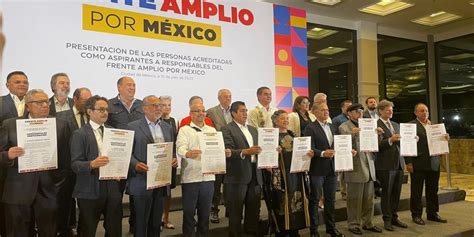 Conoce a los 13 aspirantes presidenciales del Frente Amplio por México