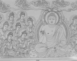 東大寺大仏蓮弁線刻図模本 宮原柳僊筆奈良国立博物館