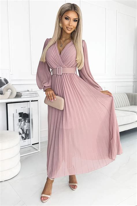 Lbd Exclusive Pink Klara Pleated Dress