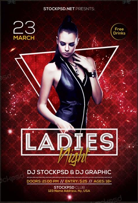 Ladies Night Flyers Template Urban Design Flyer