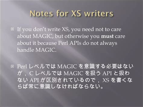 Introduction To Perl Magic Ppt
