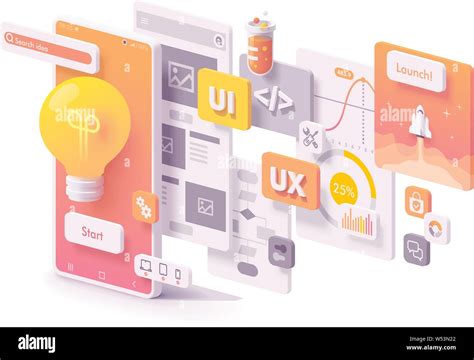 Vector Mobile App Development Concept Stock Vector Image And Art Alamy