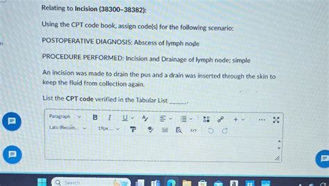Relating To Incision 38300 38382 Using The Cpt Code Book Assign
