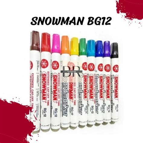 Jual Spidol Snowman Whiteboard Bg12 Spidol Boardmarker Papan Tulis Besar Shopee Indonesia