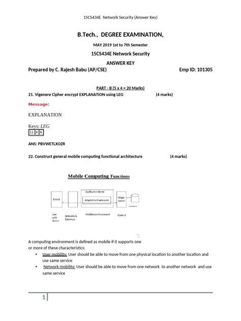 15cs434e Network Security Answer Key Pdf
