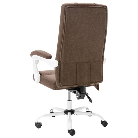 Vidaxl Massage Bürostuhl Braun Stoff Vidaxlat