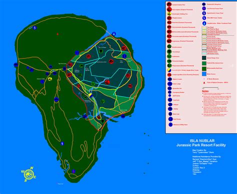 Jurassic Park Legacy Nublar Maperrors Rundown By Godzillalagoon On