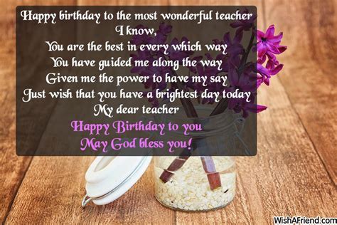 20 Heart Touching Birthday Wishes For Wonderful Teacher