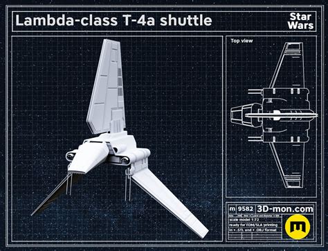 Lambda Class T 4a Shuttle Stl 3d Printable Prop 3demon