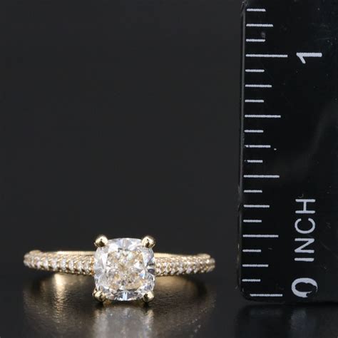 14k 251 Ctw Diamond Ring With Online Gia Report Ebth