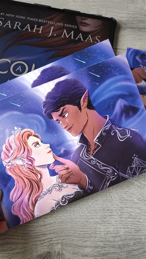 Print And Bookmark Feyre And Rhysand Acotar A Court Of Throns Etsy