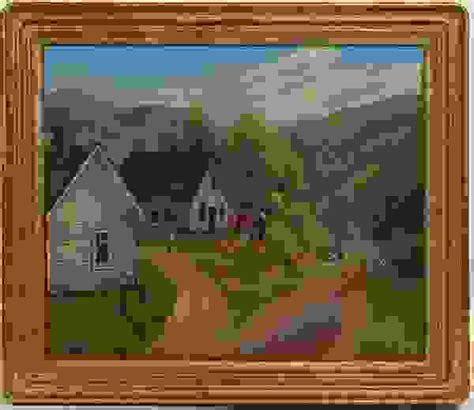 Frederick Packer Landscape Oil On Canvas