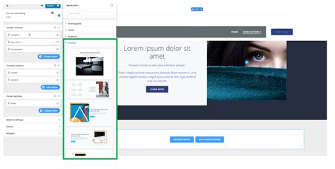 Add Remove Reorder Add To Menu Sections Colibri Docs