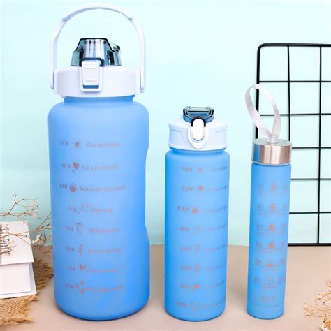 Kit 3 Garrafas De Água Squeeze Motivacional Adesivos Compre Agora