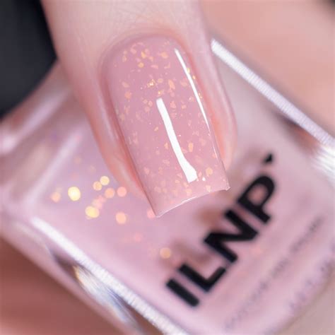 Ilnp Daybreak Milky Pink Flakie Shimmer Nail Polish