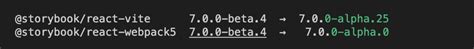 Storybook Library Version Down From Beta To Alpha Issue 1253