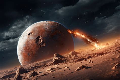 Cool Wallpapers Of Rust Iron Planet Rising Over Planet Terrain Terrawalls