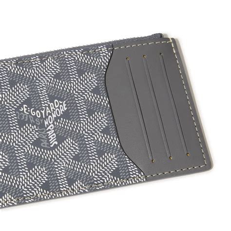 Goyard Bourbon Zipped Grey Card Holder Castel Clothing