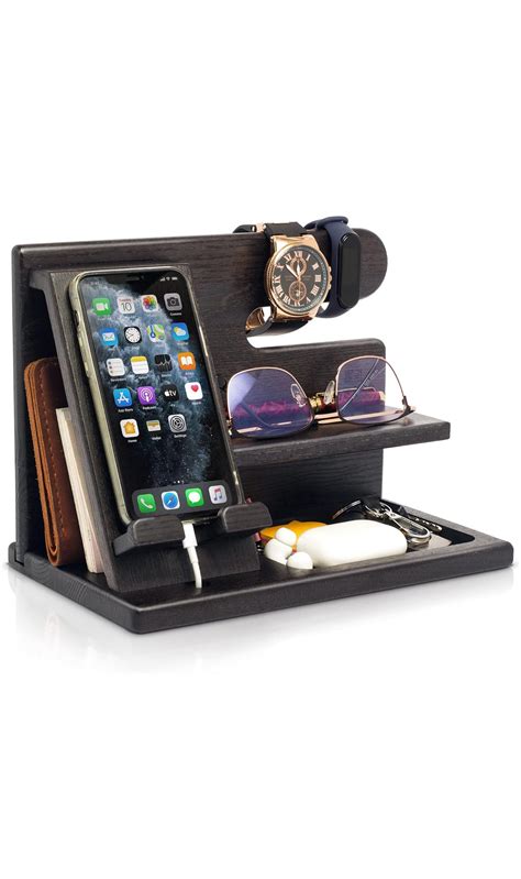 Customised Black Wooden Docking Stand Tbloom