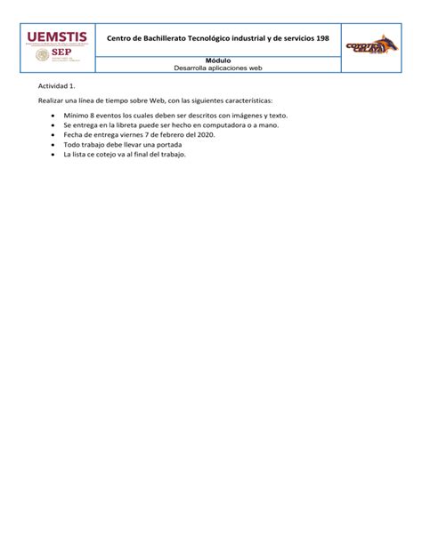 Actividad 1 Parcial 1 Linea De Tiempo De Web