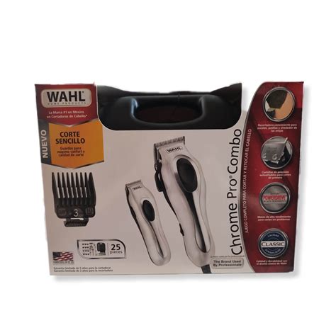 Combo Maquinas Wahl Deluxe Chrome Pro Clipper Detalladora