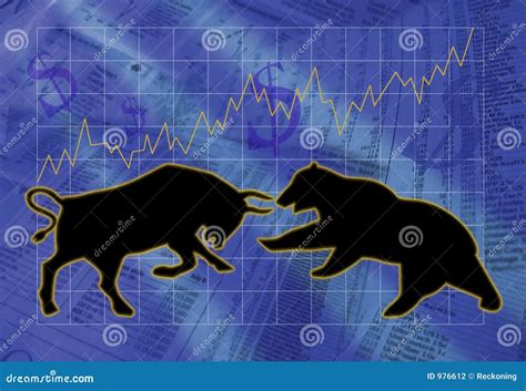 Touros e ursos ilustração stock Ilustração de investimentos 976612